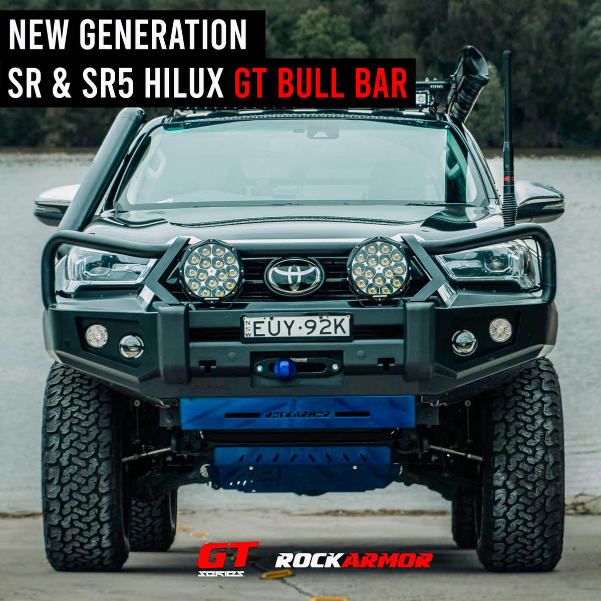 Hilux 8th Gen 08/20+ GT Bull Bar - Rockarmor 4x4 – Coast4x4
